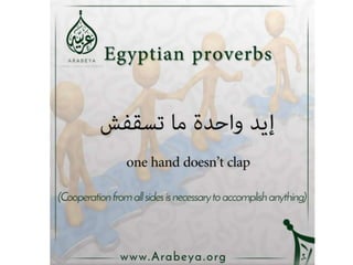 Egyptian proverbs from Arabeya | PPTX