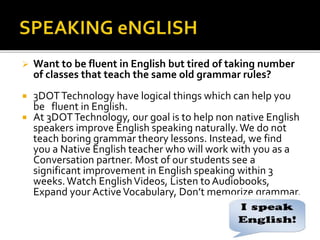 English Speaking Training Kalewadi Phata, Wakad, Pune | 3DOT ...