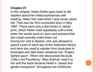 the story of my life by helen keller | PPT