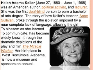 the story of my life by helen keller | PPTX | Biographies | Genres