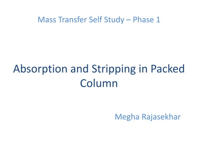 Absorption and Stripping - mass transfer | PPTX | Chemistry | Science