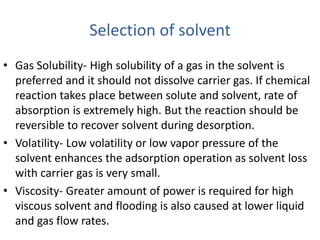 Absorption and Stripping - mass transfer | PPTX