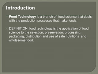 food technology | PPTX