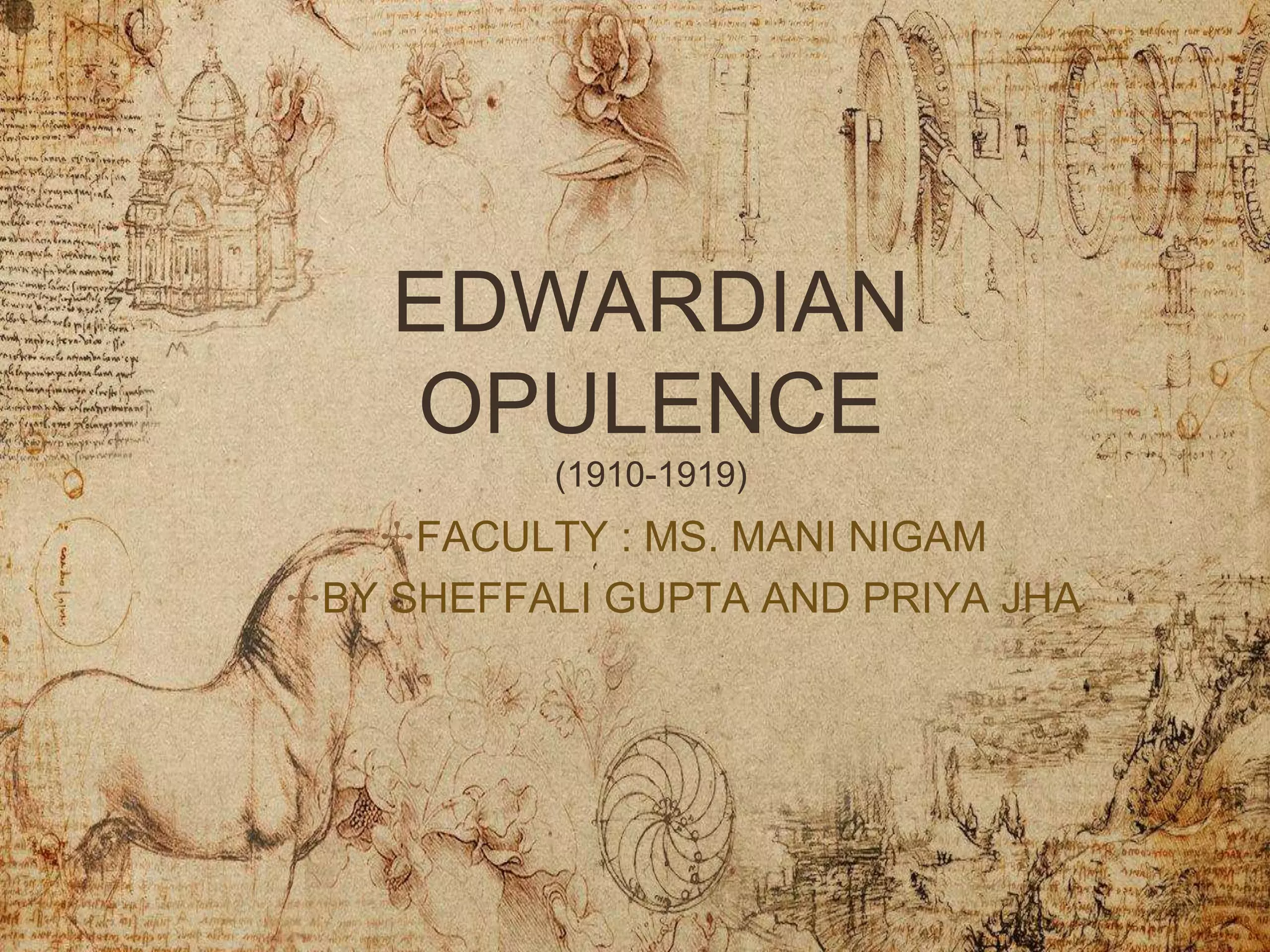 EGYPTIAN OPULENCE (1910-1920) | PPTX