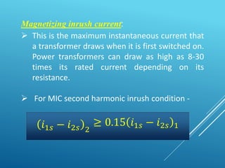 MICROCONTROLLER BASED HARMONIC RESTRAINT DIFFERENTIAL PROTECTION OF ...