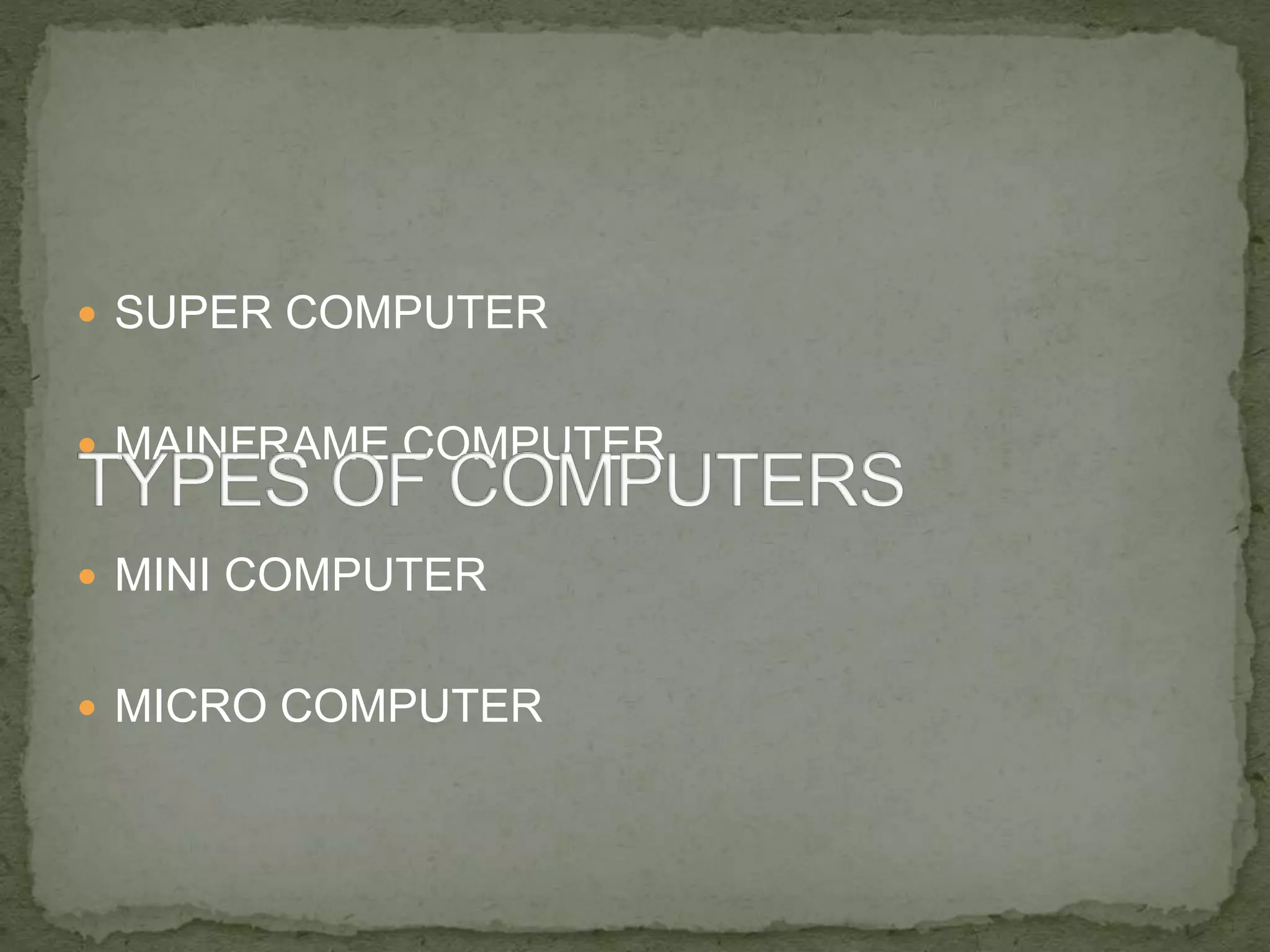 types of computer | PPT