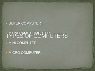 types of computer | PPT