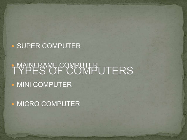 types of computer | PPT