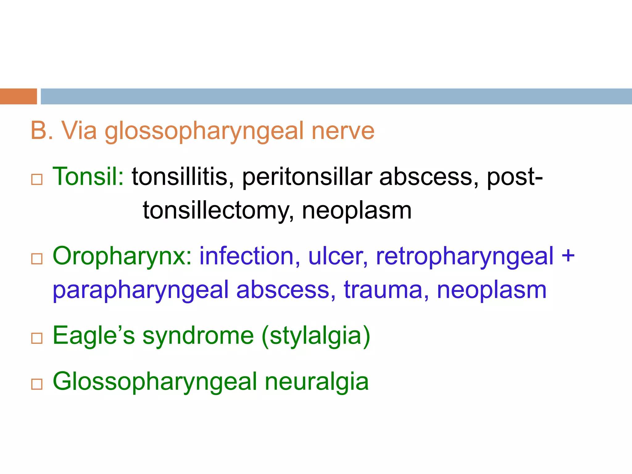 otalgia causes and management | PPTX