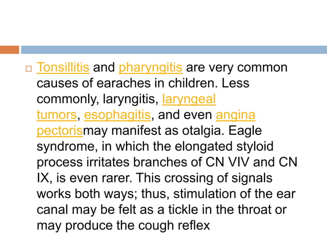otalgia causes and management | PPTX | Ear, Nose and Throat Conditions ...
