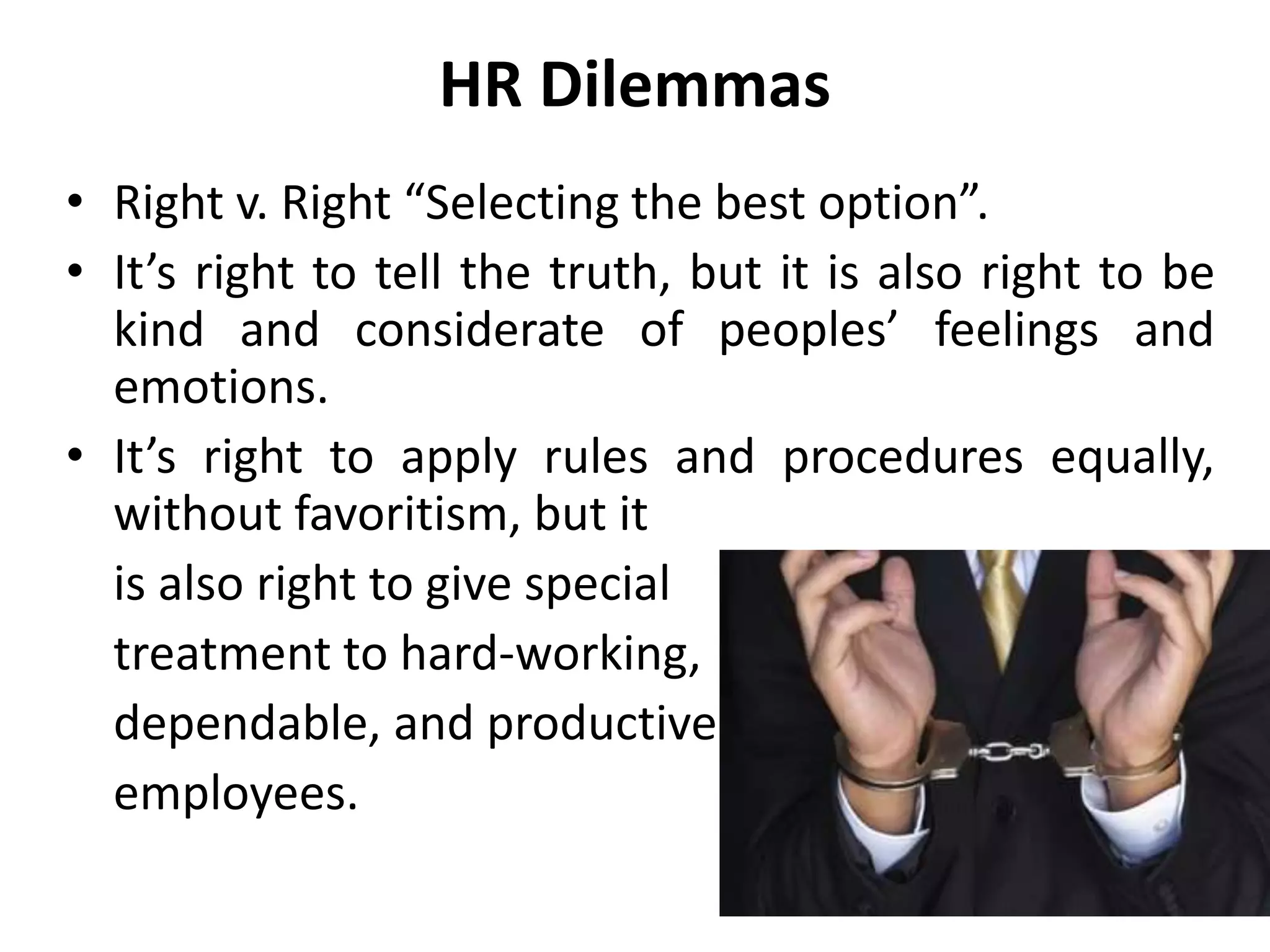 Ethical Issues in Human Resource Management | PPSX