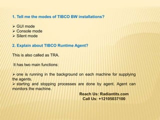 Tibco online training | PPT
