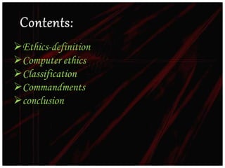 computer ethics | PPTX