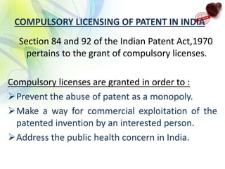 Compulsory licensing (patents) | PPTX