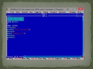Managing I/O & String function in C | PPT