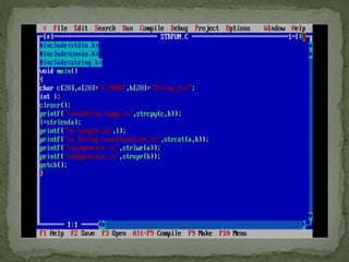 Managing I/O & String function in C | PPT