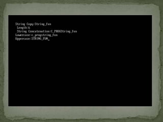 Managing I/O & String function in C | PPT