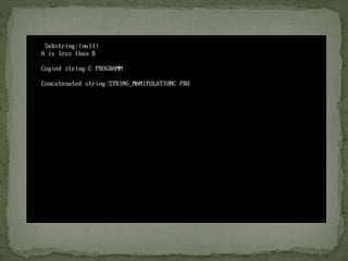 Managing I/O & String function in C | PPT