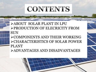 solar power plant in lpu | PPTX