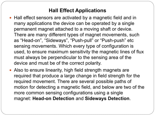 hall effect and hall effect sensor | PPTX | Physics | Science