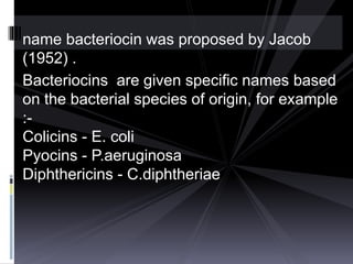 Bacteriocin | PPTX