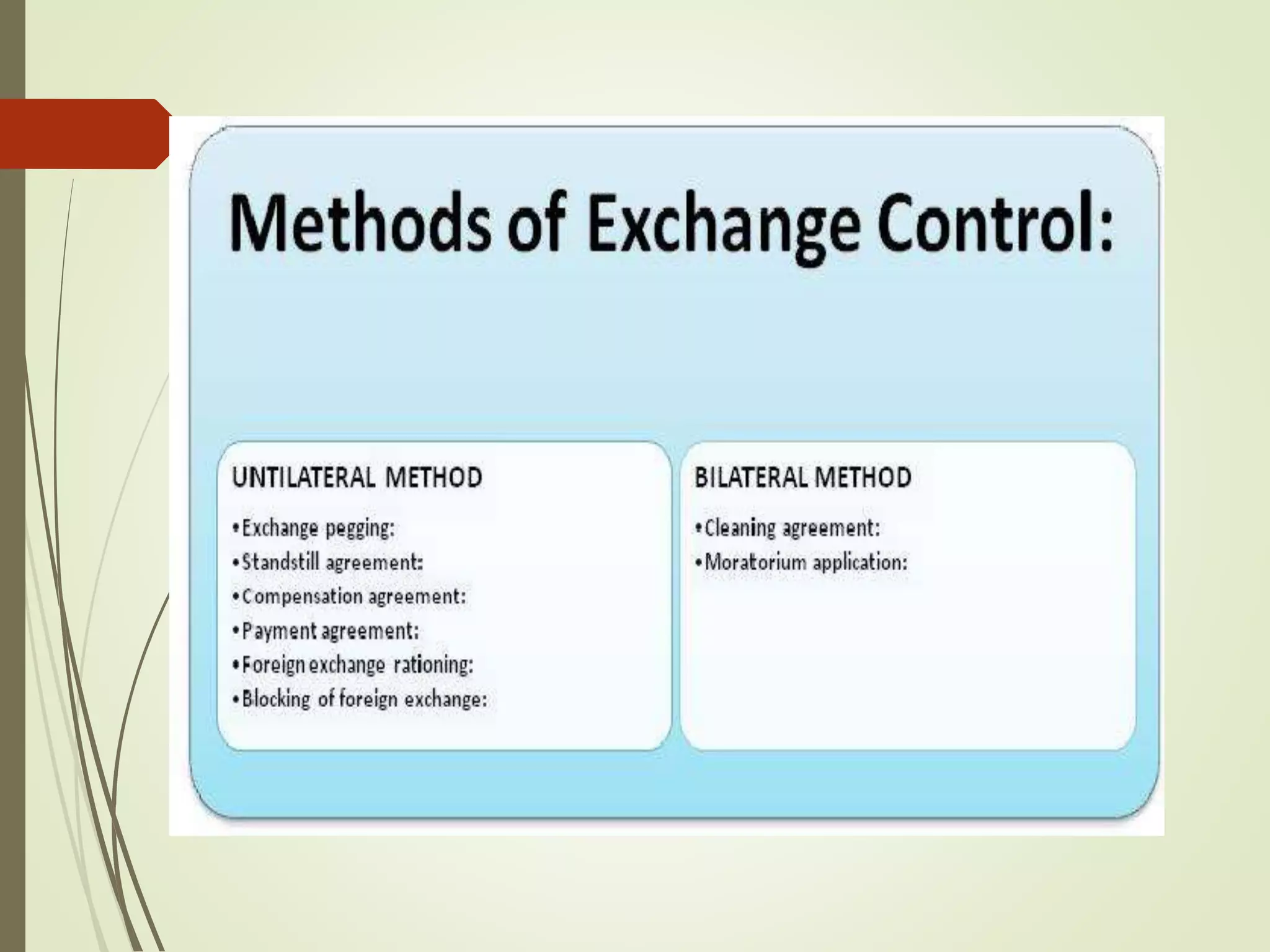 Method of Exchange control | PPTX | Currencies | Economy
