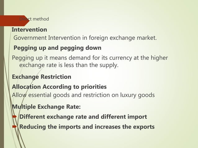 Method of Exchange control | PPTX | Currencies | Economy