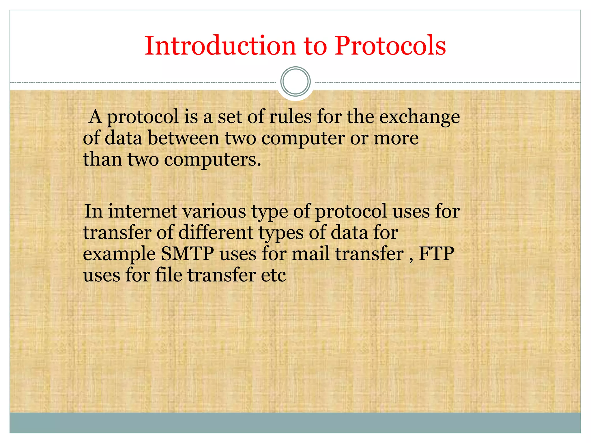 Network protocols | PPT