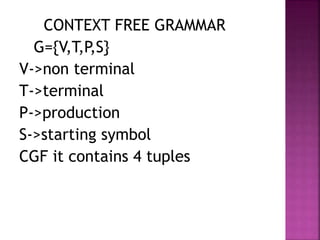 formal definitions in theory of computation | PPT