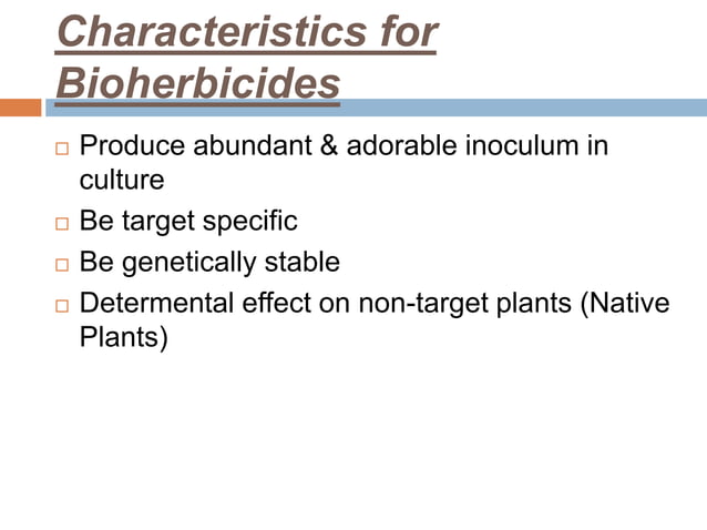 Biological herbicides and its types with available bio hebicides | PPTX