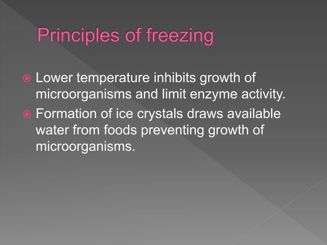 Air blast and immersion freezing | PPTX | Desserts and Baking | Food & Drink
