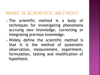Scientific Method and it's steps | PPT