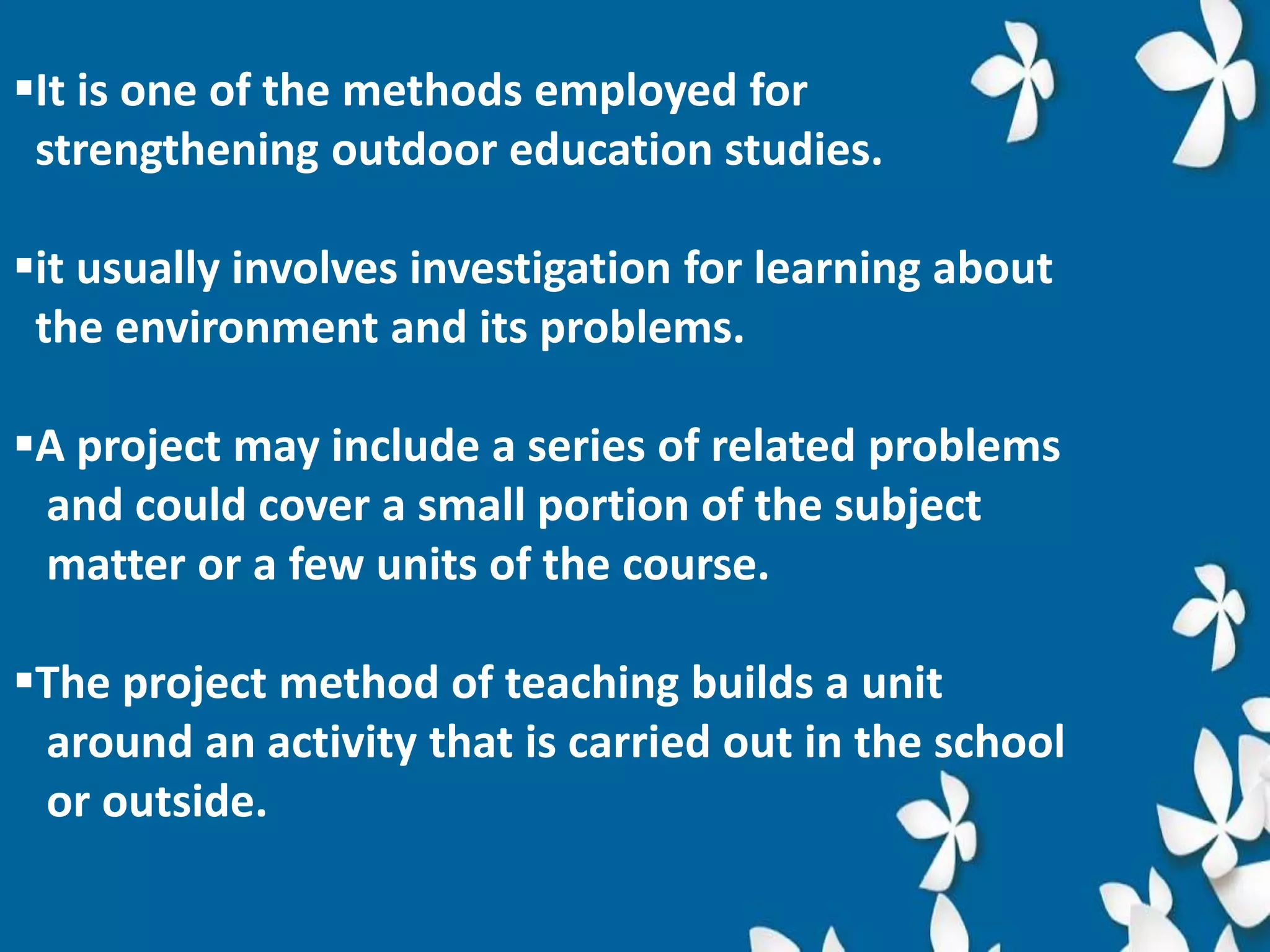teaching methods of environmental education | PPTX