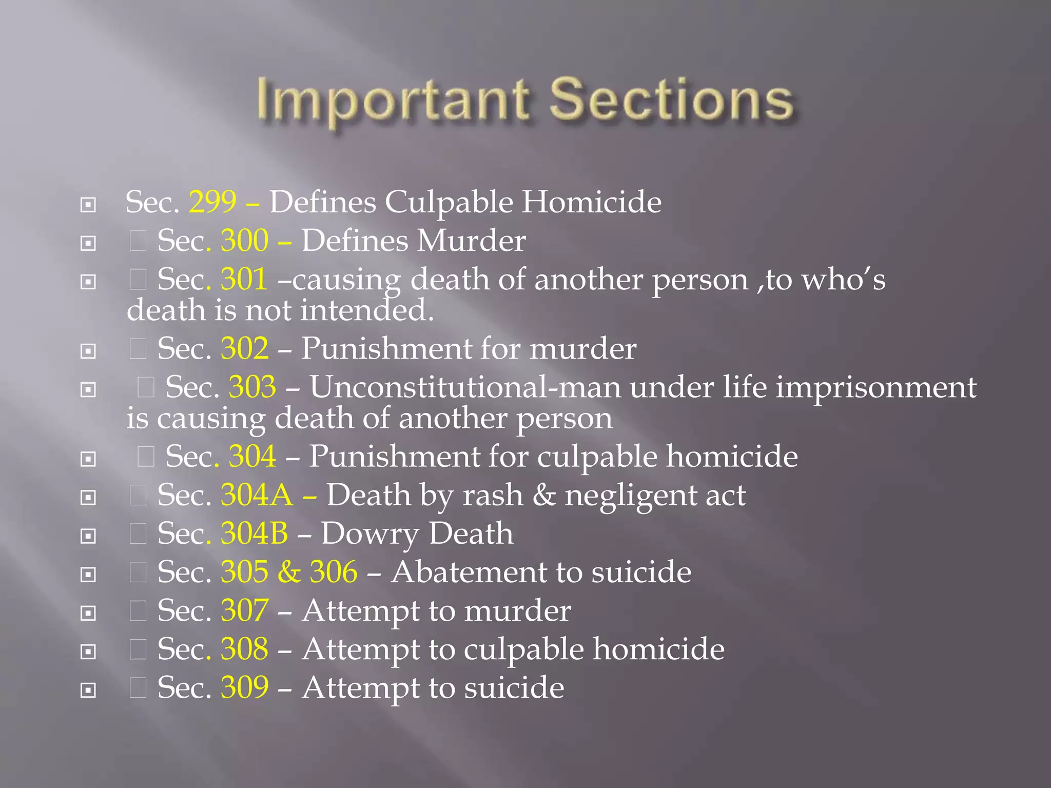 culpable homicide, murder and grievous hurt | PPTX