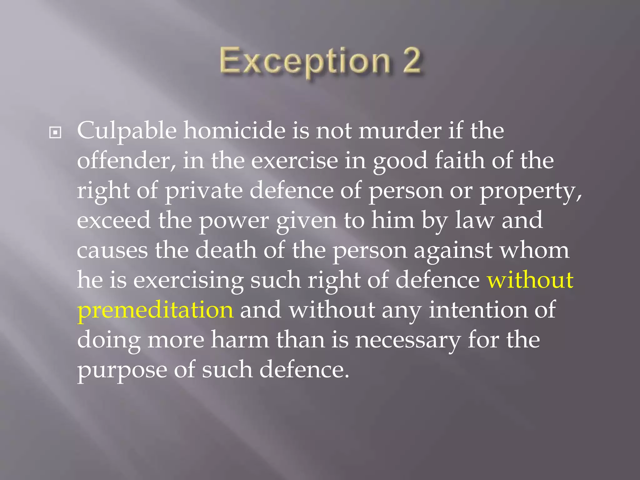 culpable homicide, murder and grievous hurt | PPTX