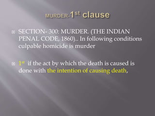 culpable homicide, murder and grievous hurt | PPTX