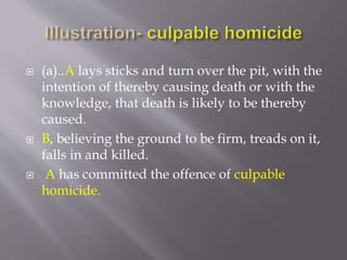 culpable homicide, murder and grievous hurt | PPTX
