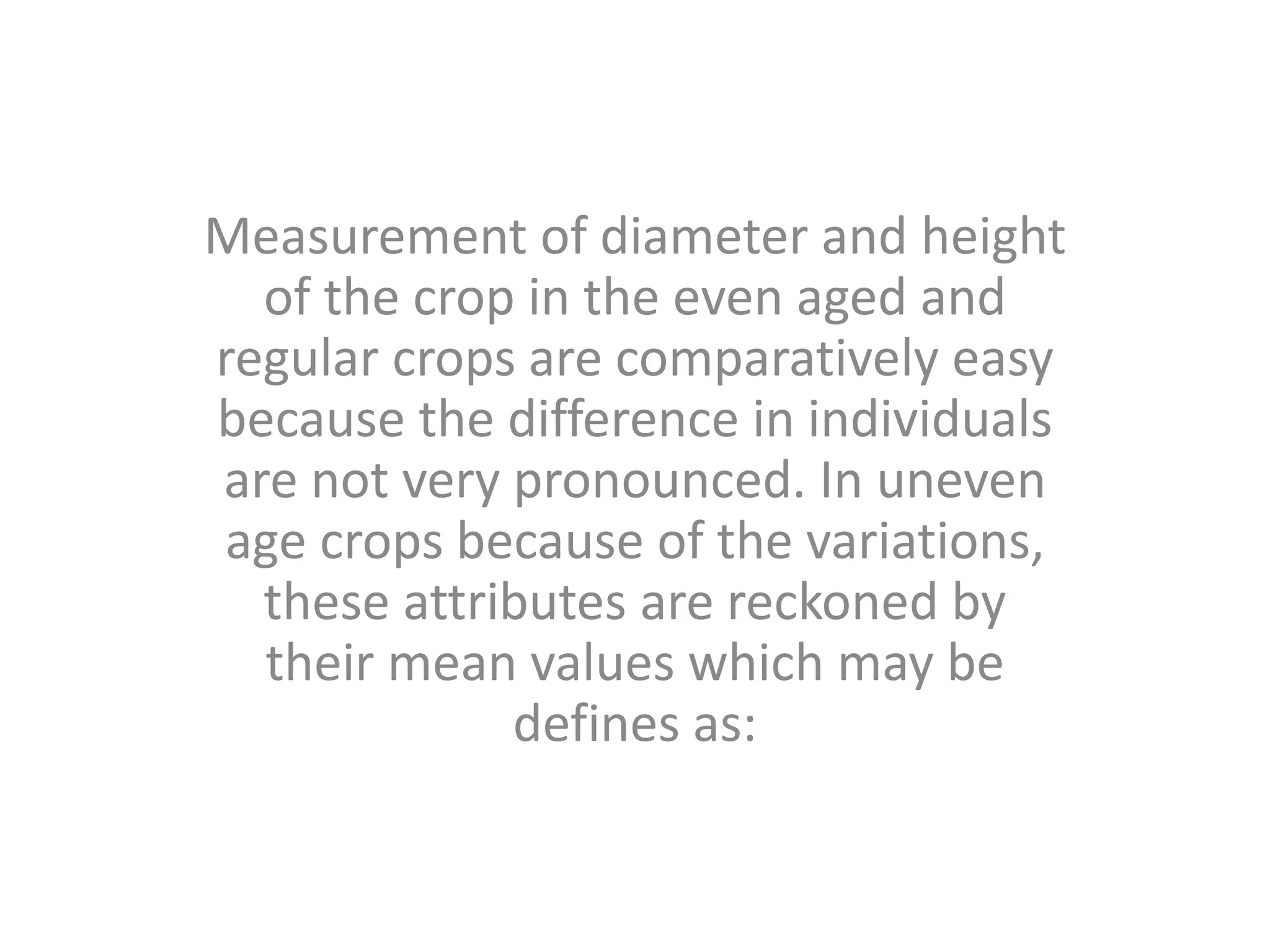 Crop diameter and crop height | PPTX