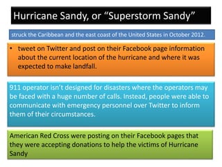 ROLE OF SOCIAL MEDIA IN DISASTER MANAGEMENT | PPTX