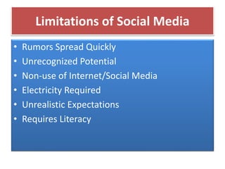 ROLE OF SOCIAL MEDIA IN DISASTER MANAGEMENT | PPTX