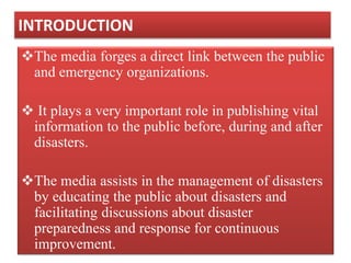 ROLE OF SOCIAL MEDIA IN DISASTER MANAGEMENT | PPTX