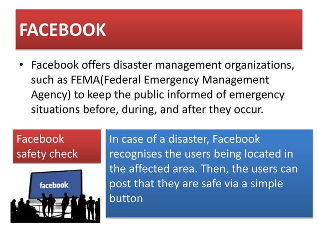 ROLE OF SOCIAL MEDIA IN DISASTER MANAGEMENT | PPTX | Social Networking ...