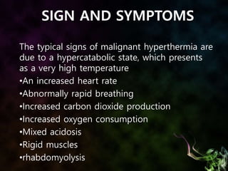 malignant hyperthermia (MH) | PPTX | Chemistry | Science