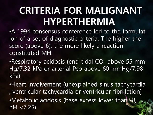 malignant hyperthermia (MH) | PPTX | Chemistry | Science