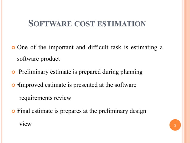 software cost factor | PPTX | Computer Software and Applications | Computing