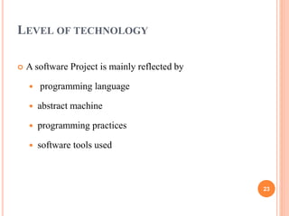 software cost factor | PPTX | Computer Software and Applications | Computing