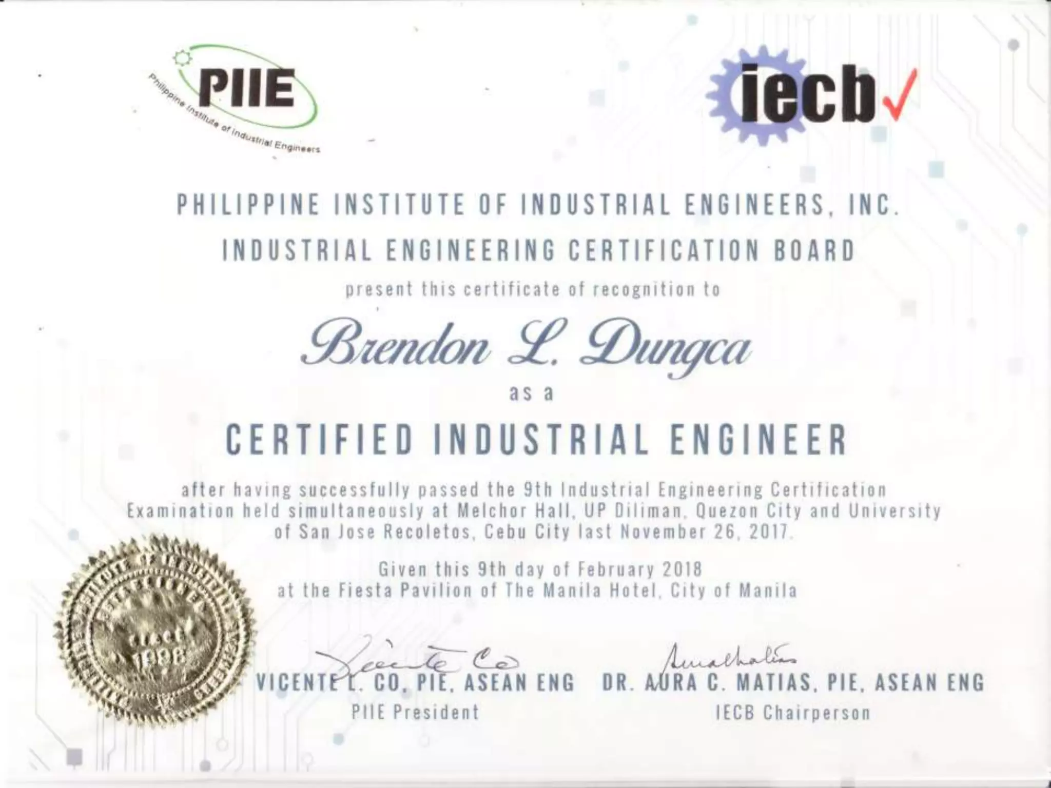 Certified Industrial Engineer | PPT