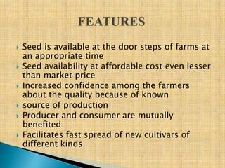 Development and management of seed programme -seed village concept | PPTX