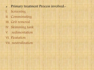 sewage waste water treatment | PPTX