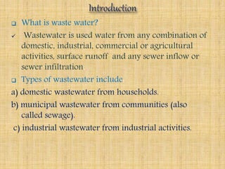 sewage waste water treatment | PPTX